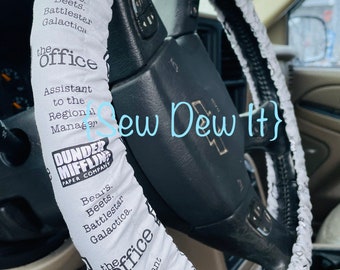 Steering Wheel Cover the Office Fabric Print Key Fob Seat Belt Cover Car Trash Bag Gift Idea Etsy