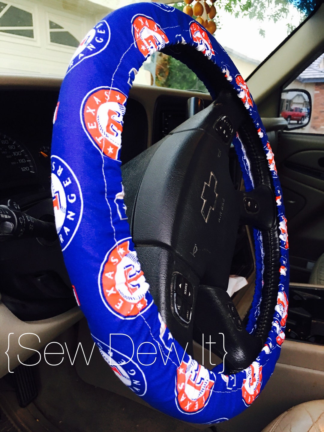 Steering Wheel Cover Texas Rangers Baseball MLB Red White Blue Texan ...