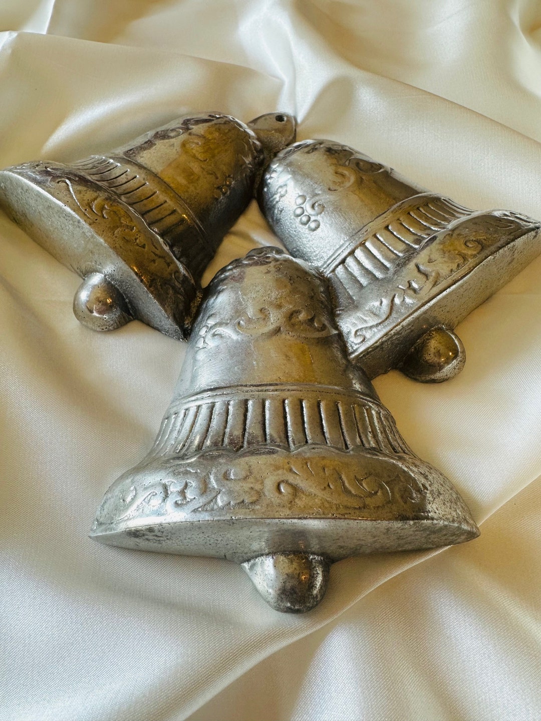 Celebrate 25 Years With Silver Wedding Bells Unique Decor Piece - Etsy