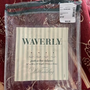Waverly Valance Ruby Red Floral Design - Etsy