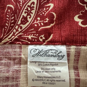Waverly Valance Ruby Red Floral Design - Etsy