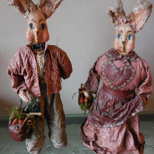 Paper Mache Rabbit - Etsy