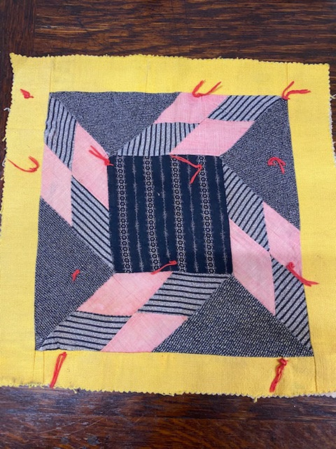 Crazy Quilt Square Handmade Hand Sewn - Etsy