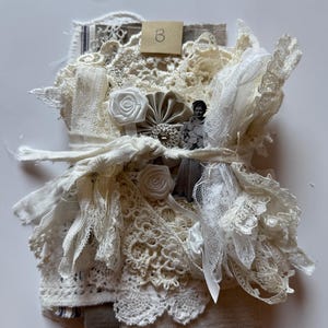 Elegant Lace Bundle, Vintage Crocheted Tatting Bundle, Slow Stitch ...