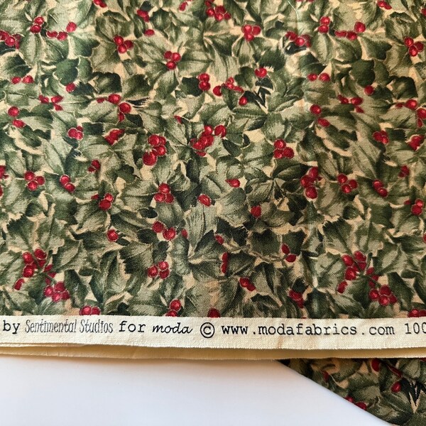Holly Berry Fabric - Etsy