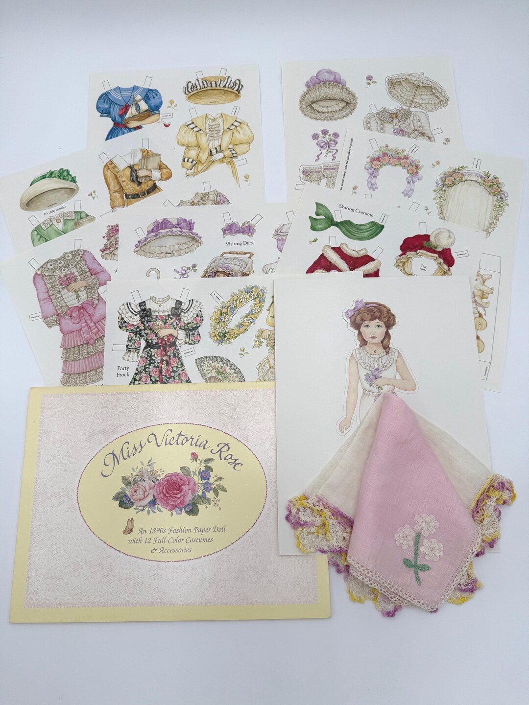 Vintage Paper Doll Bundle, Paper Doll Vintage Handkerchief Bundle ...