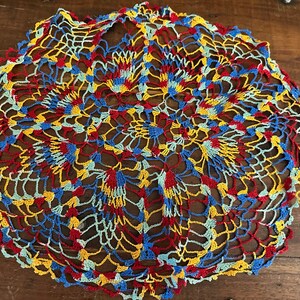 Multi Color Crocheted Doily Bundle Fiesta Runner Doilies - Etsy
