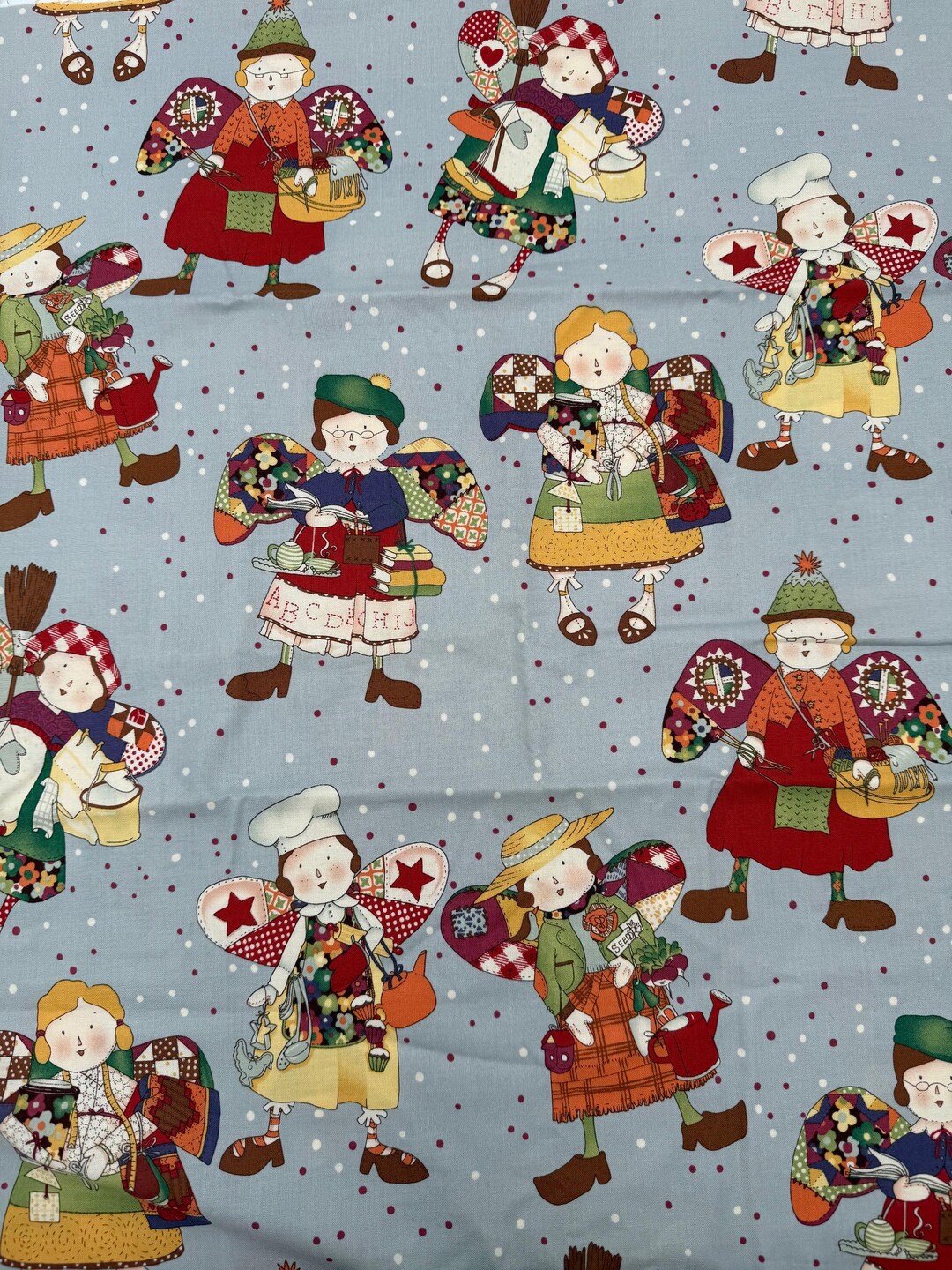Alexander Henry Christmas Angel Fabric: Home Sweet Home Quilting Cotton ...