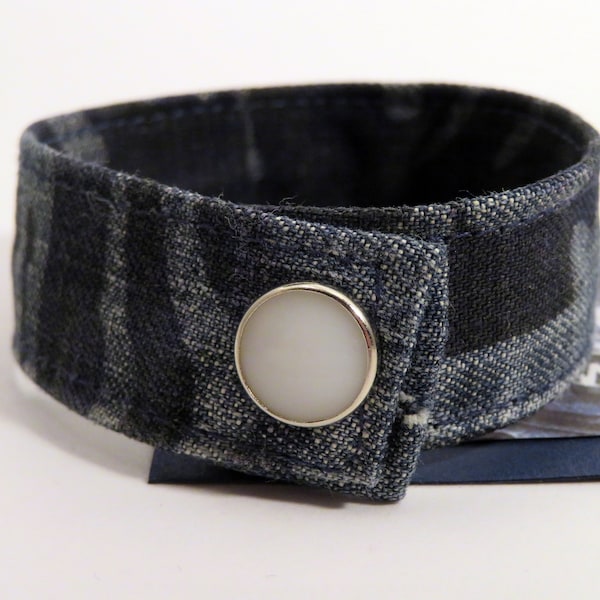 Denim Cuff Bracelet - Etsy