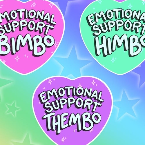Emotional Support Heart Buttons - Etsy
