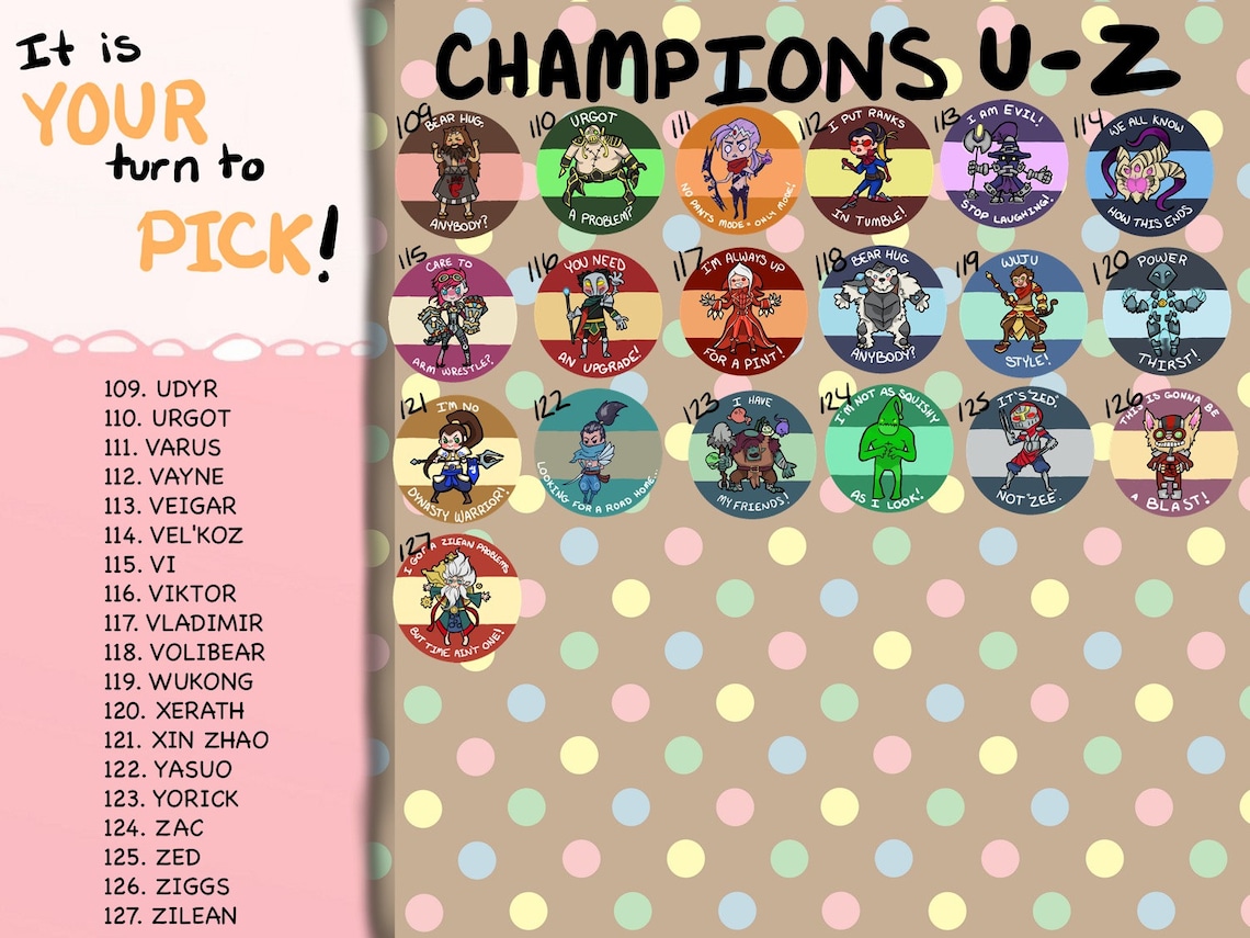 League of Legends Champion Buttons - Etsy