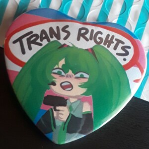 Trans Rights! Miku Heart Button - Etsy