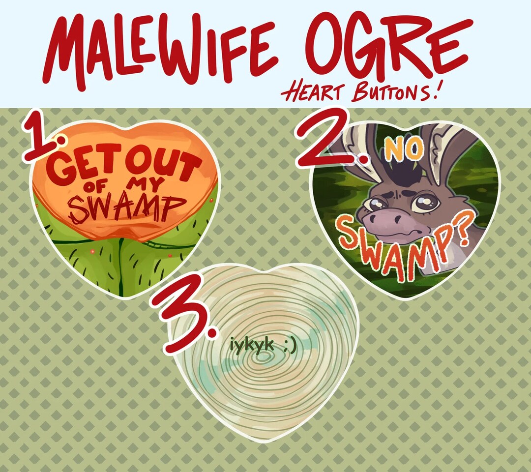 Malewife Ogre Heart Buttons! - Etsy