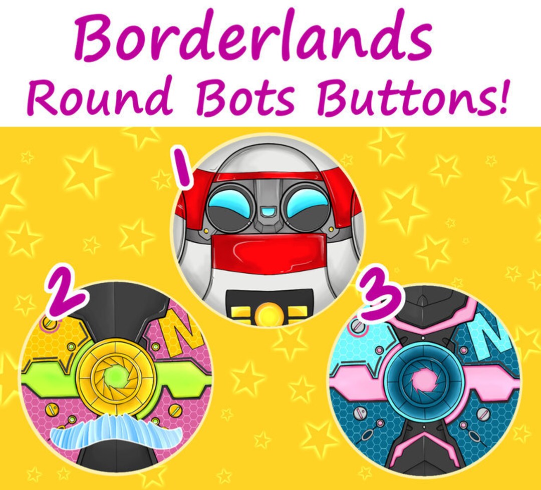 Borderlands Round Bots Buttons! - Etsy