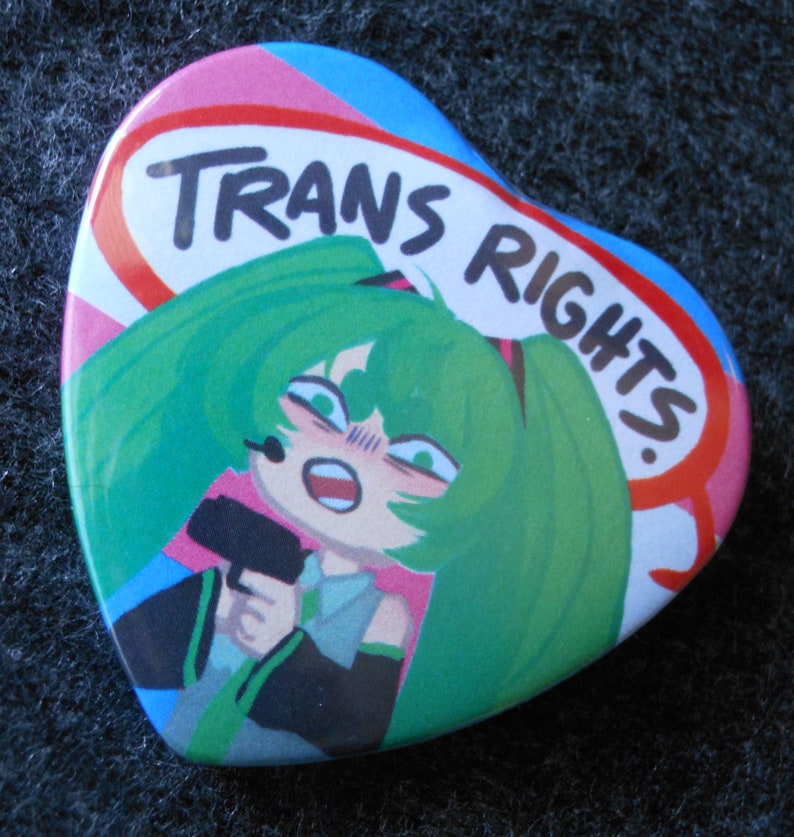 Trans Rights! Miku Heart Button - Etsy