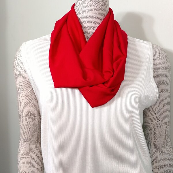 Red Infinity Scarf - Etsy