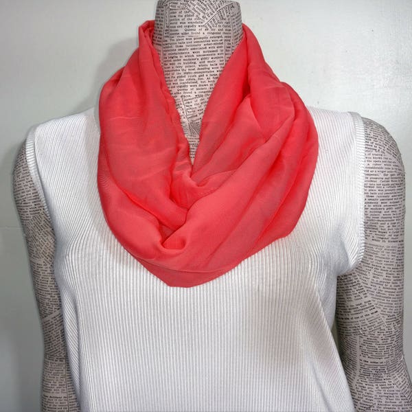 Coral Infinity Scarf - Etsy