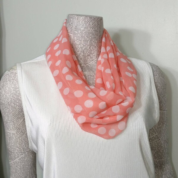 Coral Infinity Scarf - Etsy