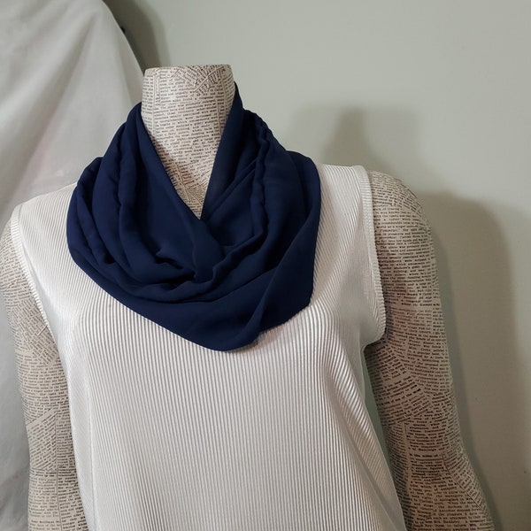 Navy Blue Scarf - Etsy