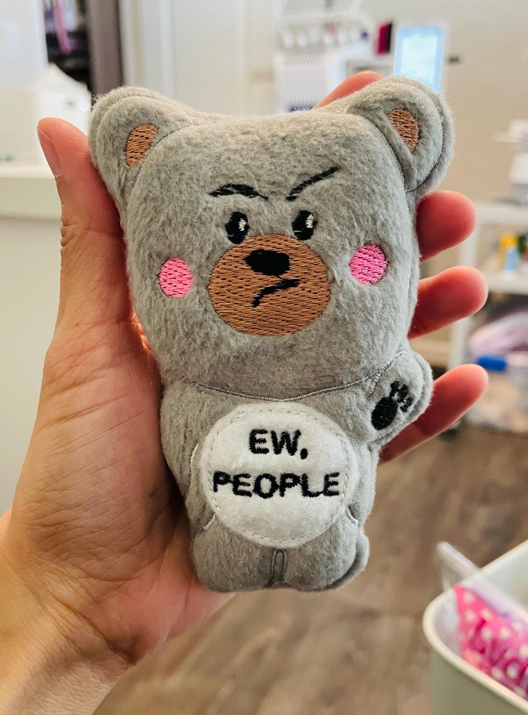 Anti Social, Emotional Support Funny Bear, Ew, People, Funny Bear, Cute ...
