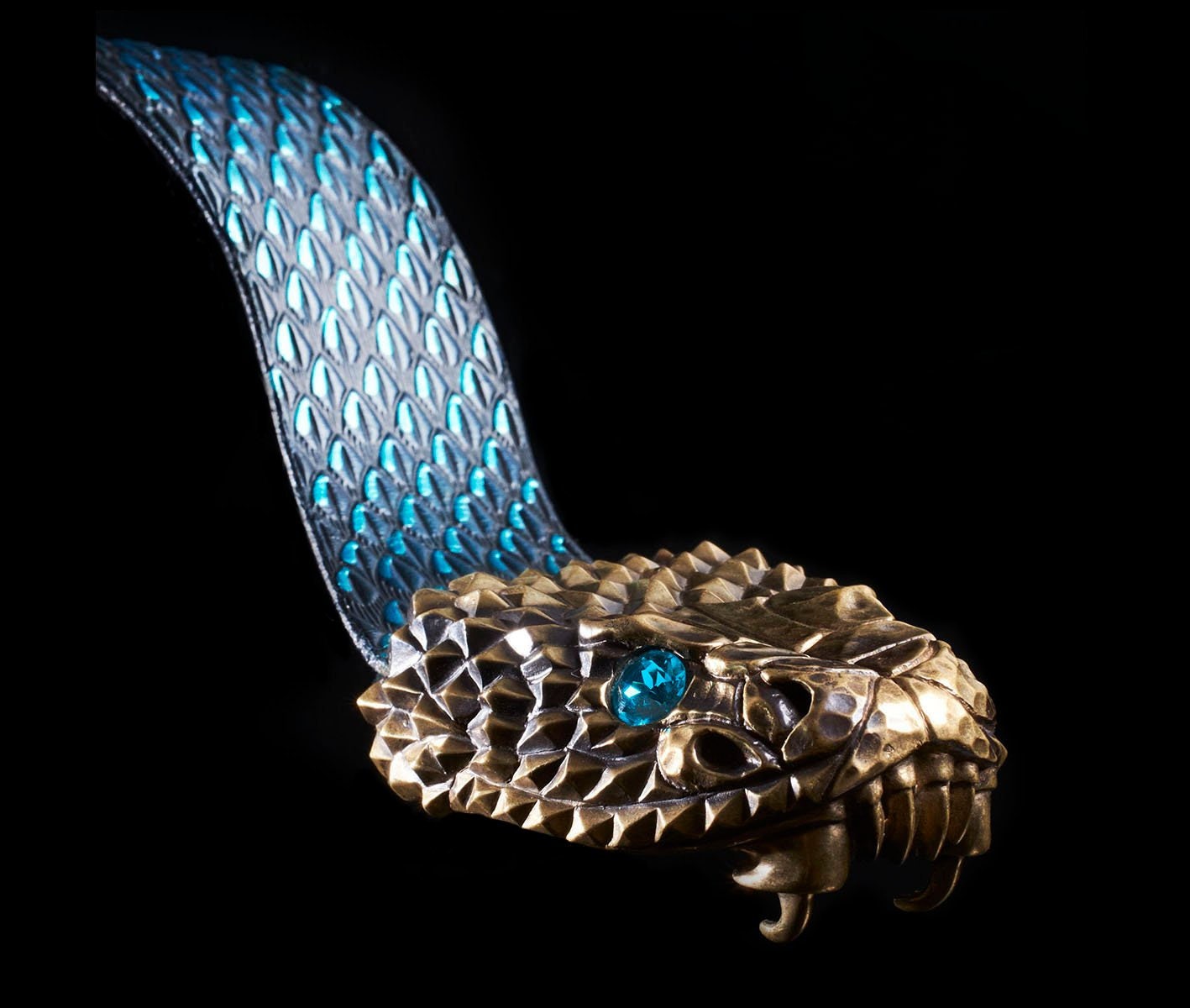 VIPER Belt Turquoise. Large Snake Belt. Handmade.beltbuckle.buckle ...