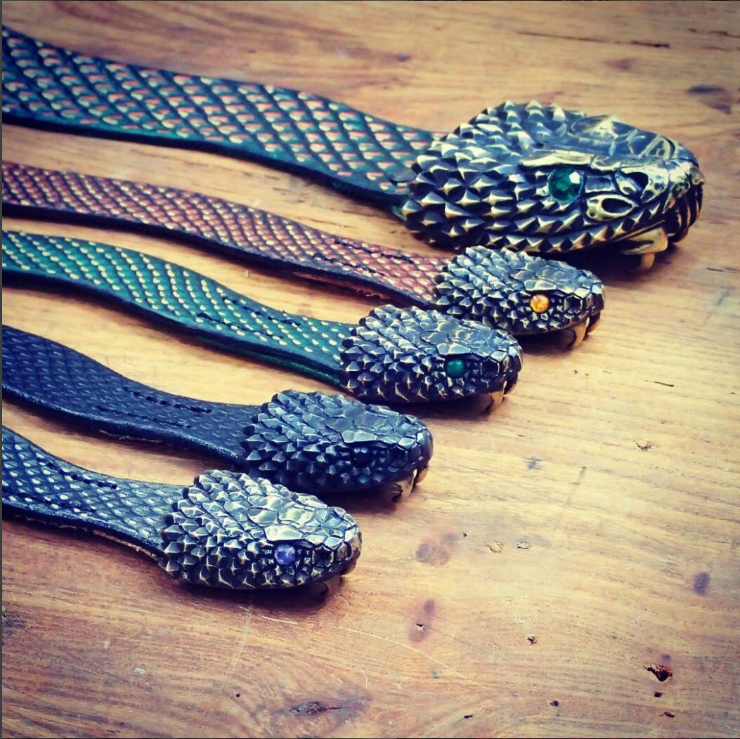 ADDER Belt, Bronze .small Snake Belt. Buckle. Beltbuckle - Etsy