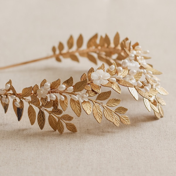 Gold Leaf Crown - Etsy