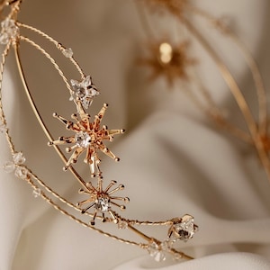Luxe Celestial Bridal Headpiece: Stars and Sparkling Crystals for a ...
