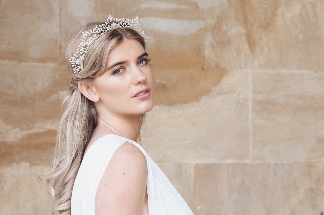 Handmade Pearl Bridal Crown | Elegant Wedding Headpiece | Unique Bridal ...
