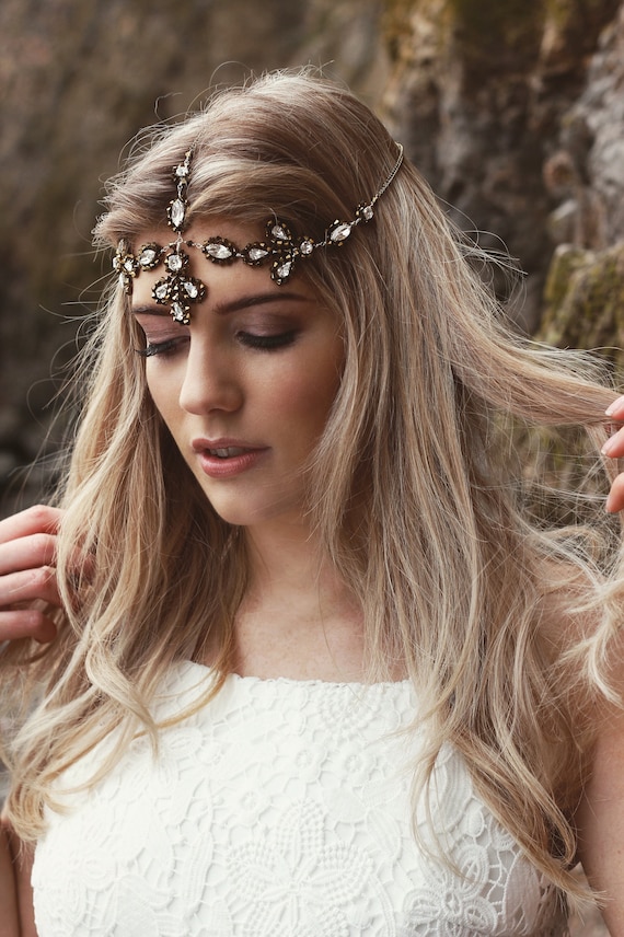Crystal Vintage Luxe Headpiece Bridal Hair Bridal Accessories Head