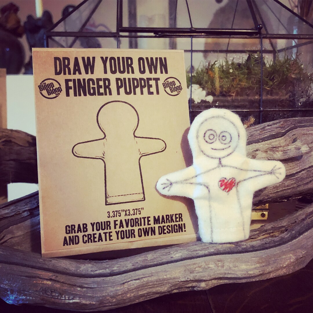 Draw Your Own Finger Puppet - Etsy