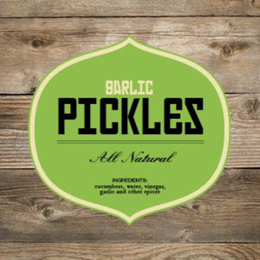 Pickle Jar Labels - Etsy