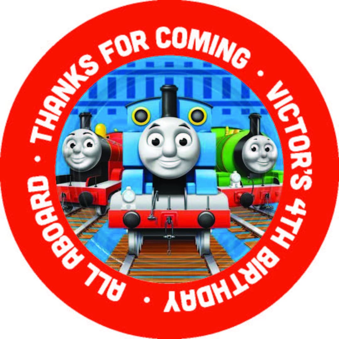 Personalized Thomas the Train Tags/stickers/cupcake Toppers - Etsy