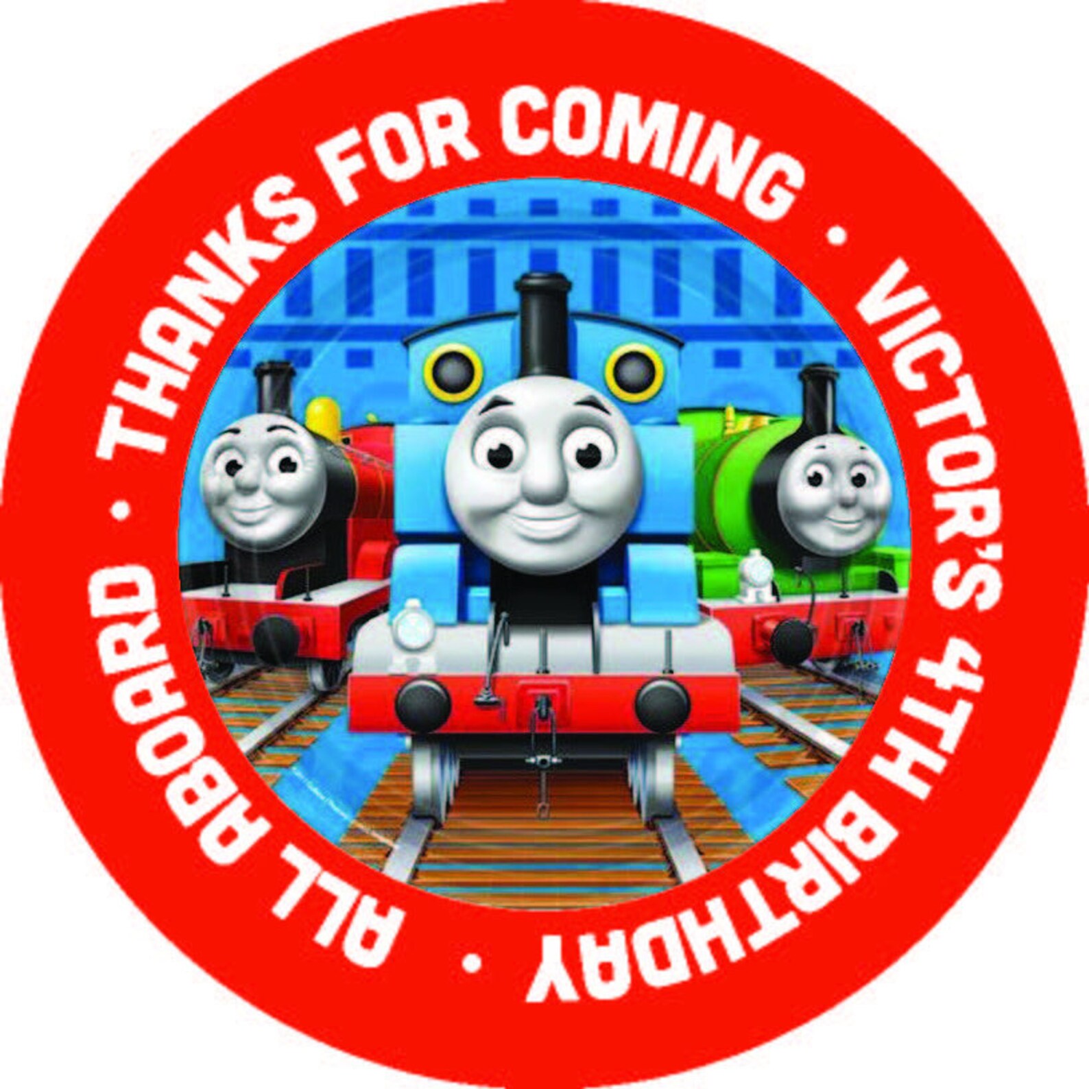 Personalized Thomas the Train Tags/stickers/cupcake Toppers - Etsy