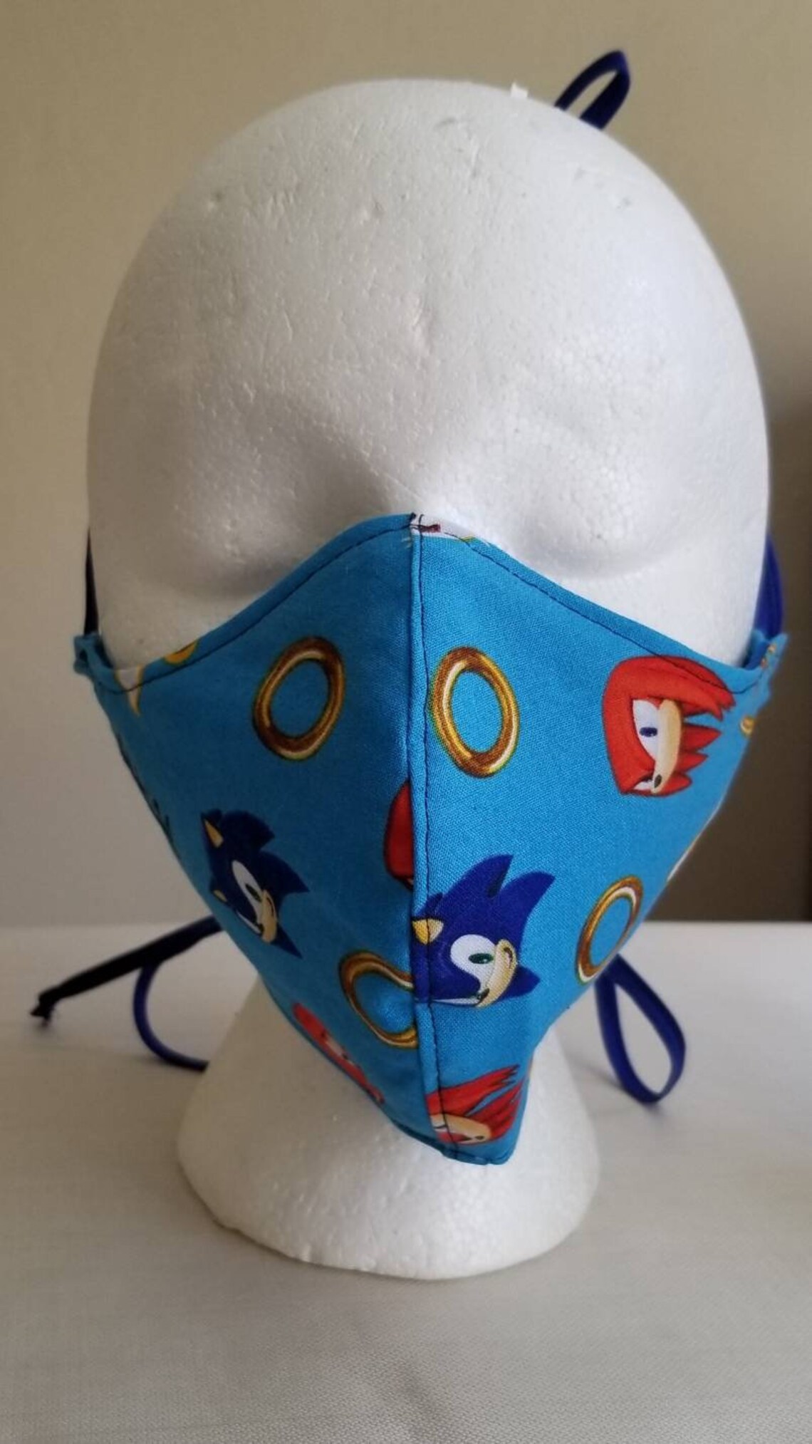 Sonic the Hedgehog Face Mask Washable Filter Pocket Hand Made - Etsy