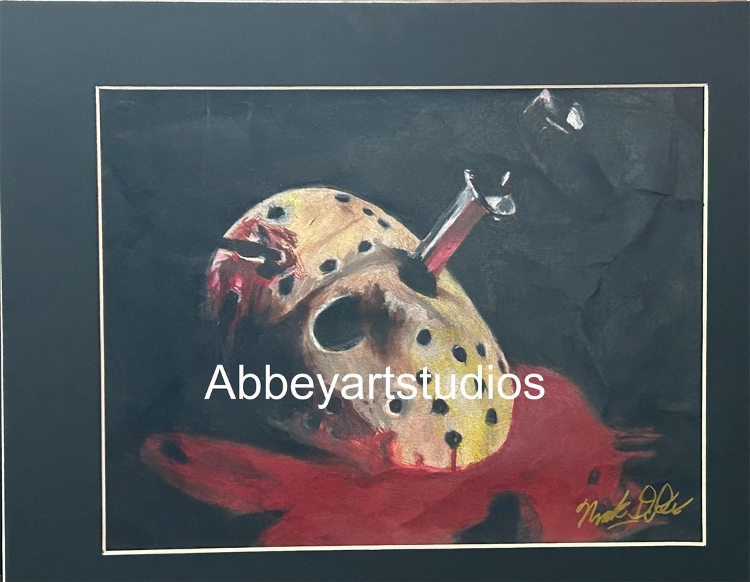 Friday the 13th Jason‘s Mask Original Colored Pencil Drawing - Etsy