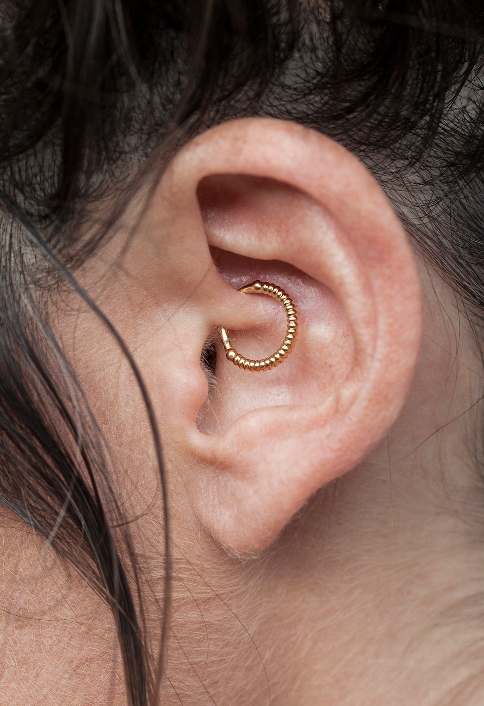 14k Gold Daith Ear Piercing Daith Ring 14k Solid Gold Daith | Etsy