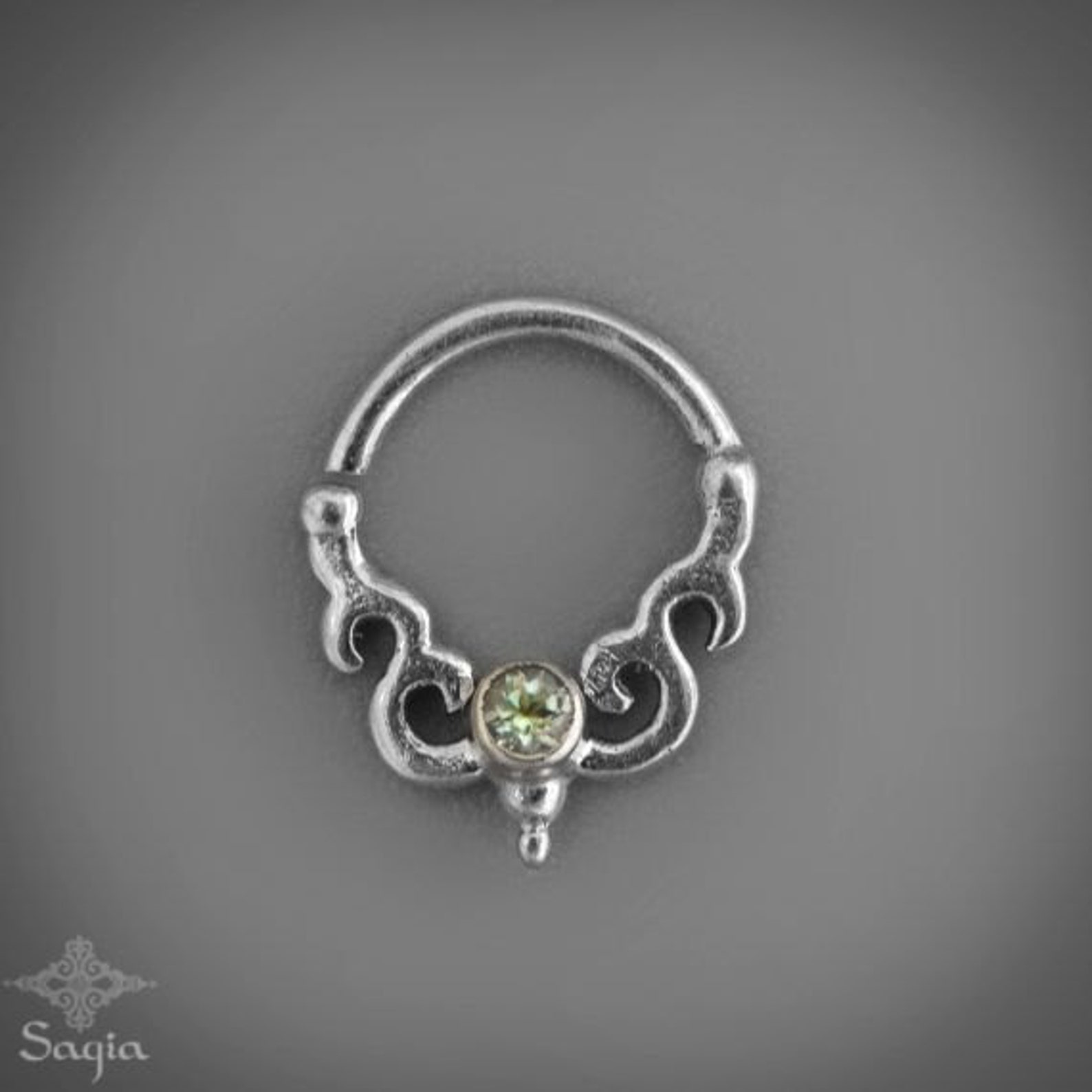 Silver Septum Ring, Septum Piercing, Cartilage Earring, Tragus Hoop ...