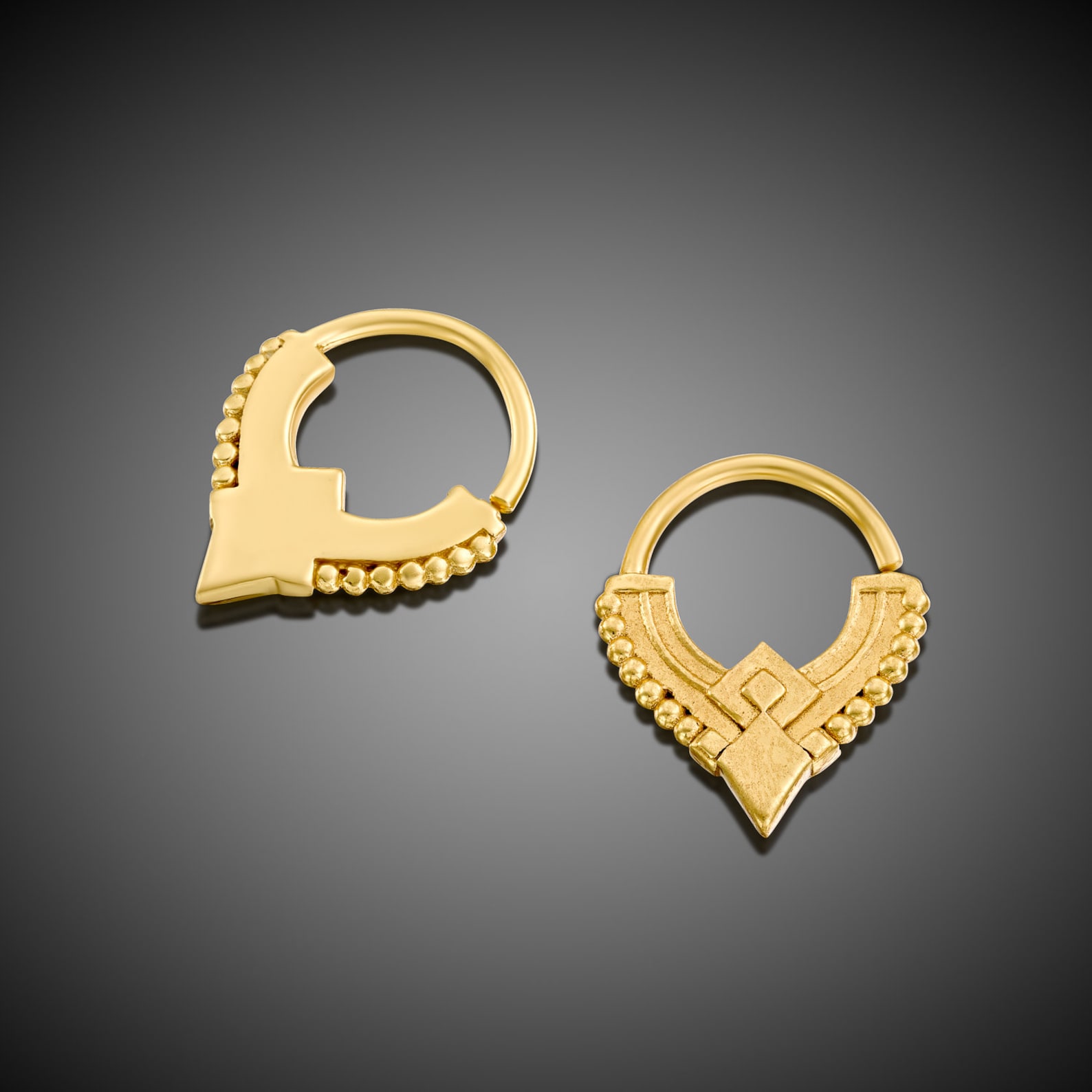Septum Piercing, 14K Gold Septum, Solid Gold Septum Ring, Tribal Septum ...