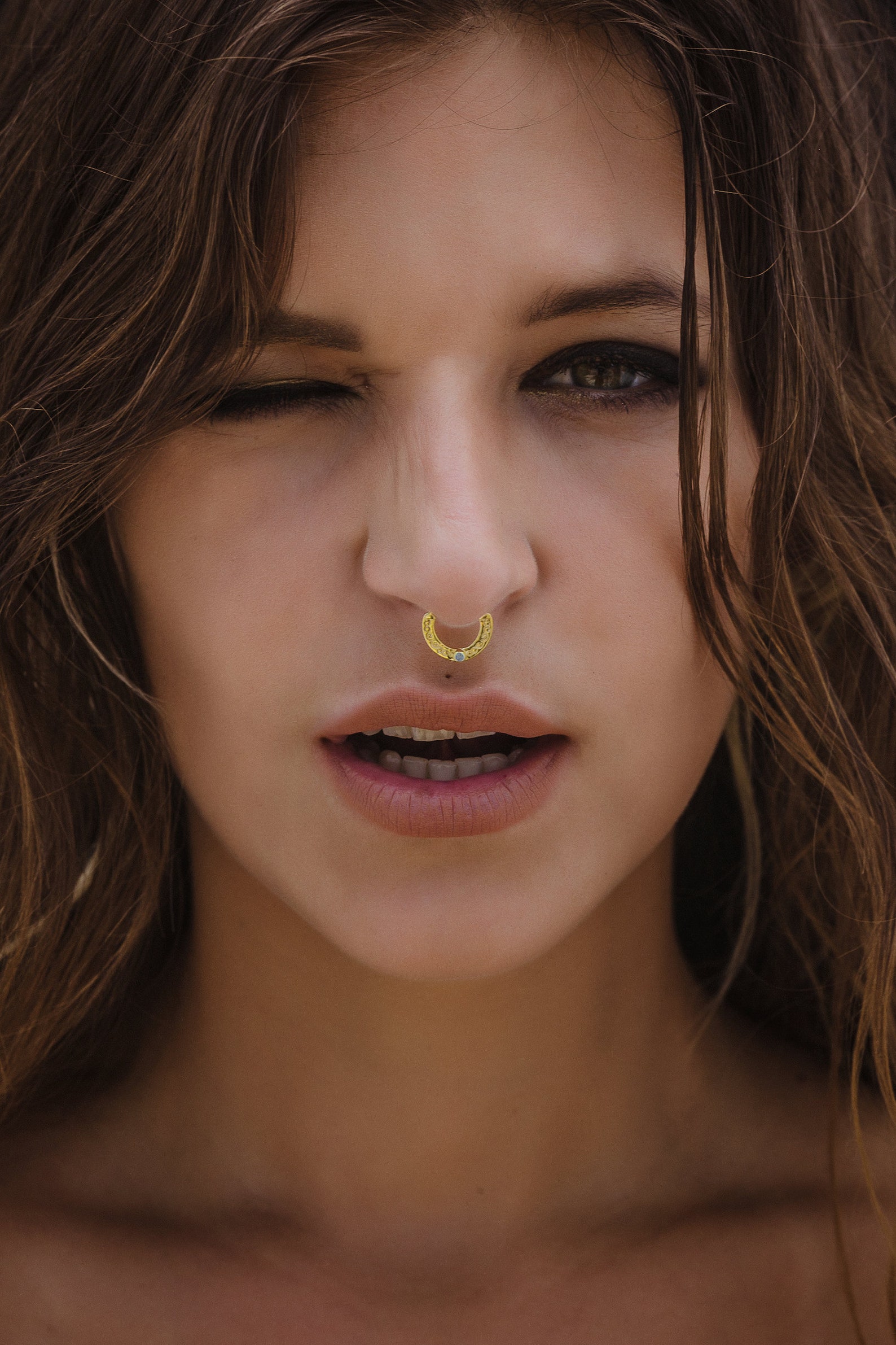 Gold Septum Ring Gold Septum Jewelry Gold Daith Earring | Etsy