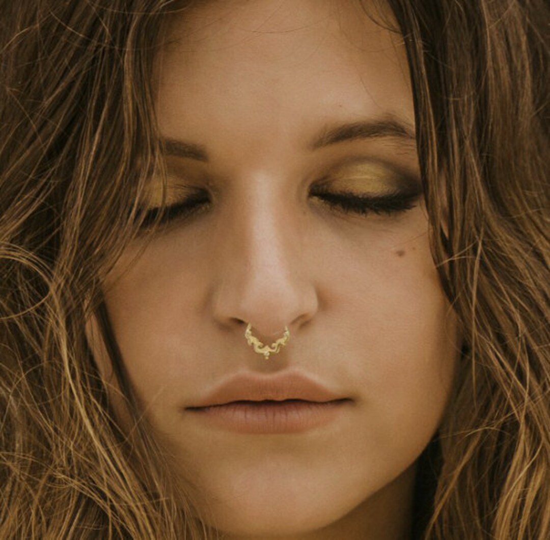 Fake Septum Fake Piercing Jewelry Faux Septum Ring Fake - Etsy