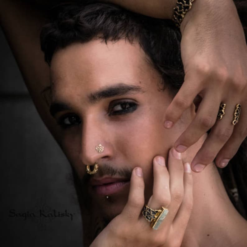 Gold Septum Ring septum for Man Septum Piercing Big - Etsy