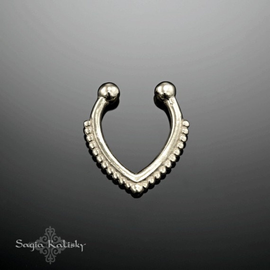 Fake Septum Piercing, Fake Septum Ring, Sterling Silver, Faux Septum ...