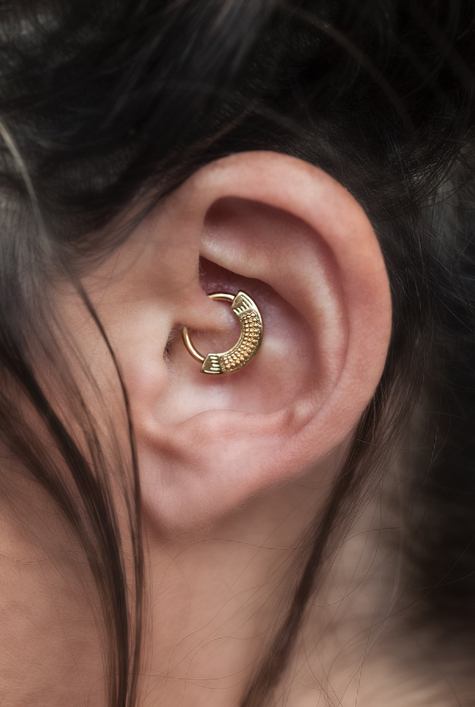 Gold Septum Jewelry, Gold Septum Ring 16g/8g, Tribal Septum Piercing ...