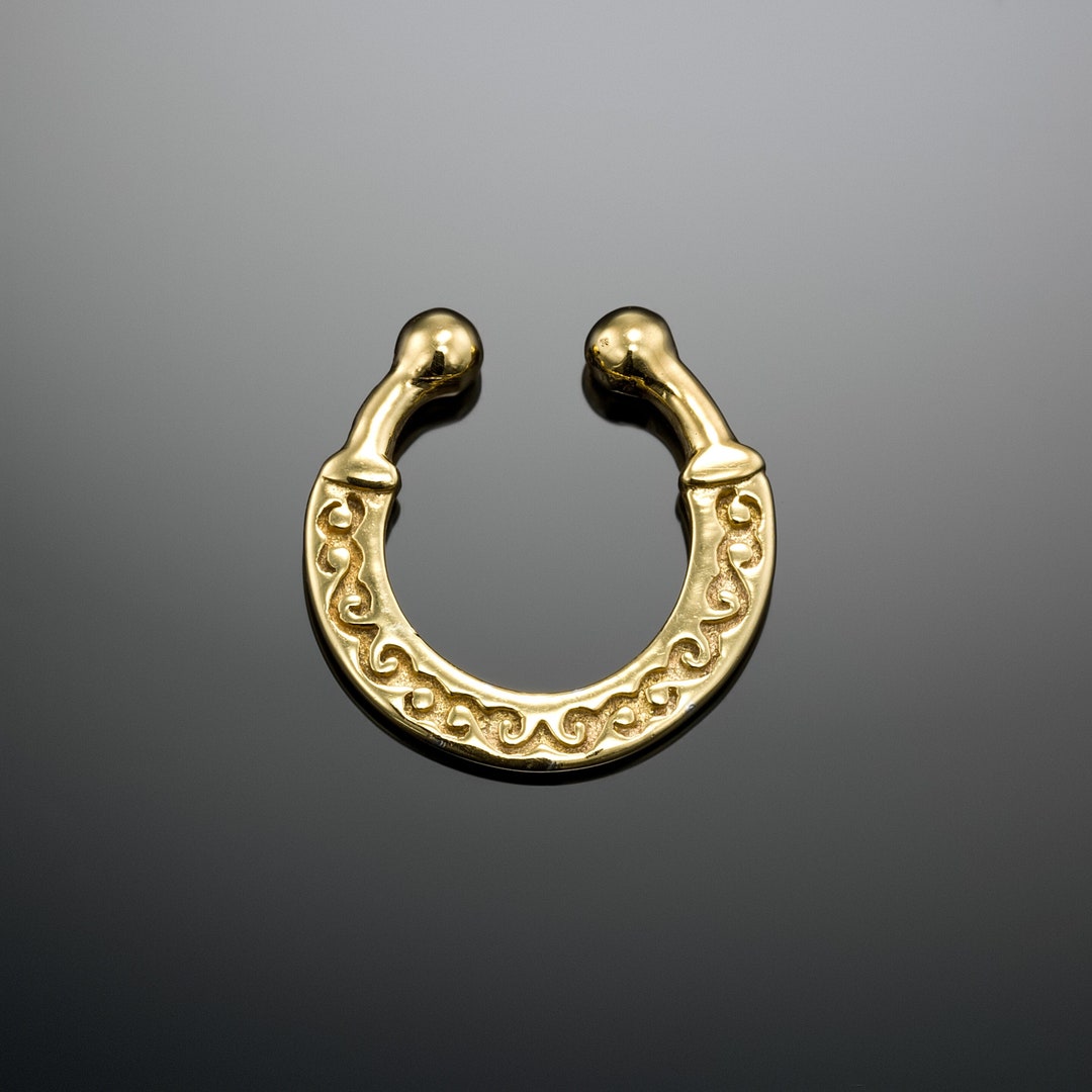 Faux Piercing, No Piercing Septum, Septum Clip On, Fake Septum Ring ...