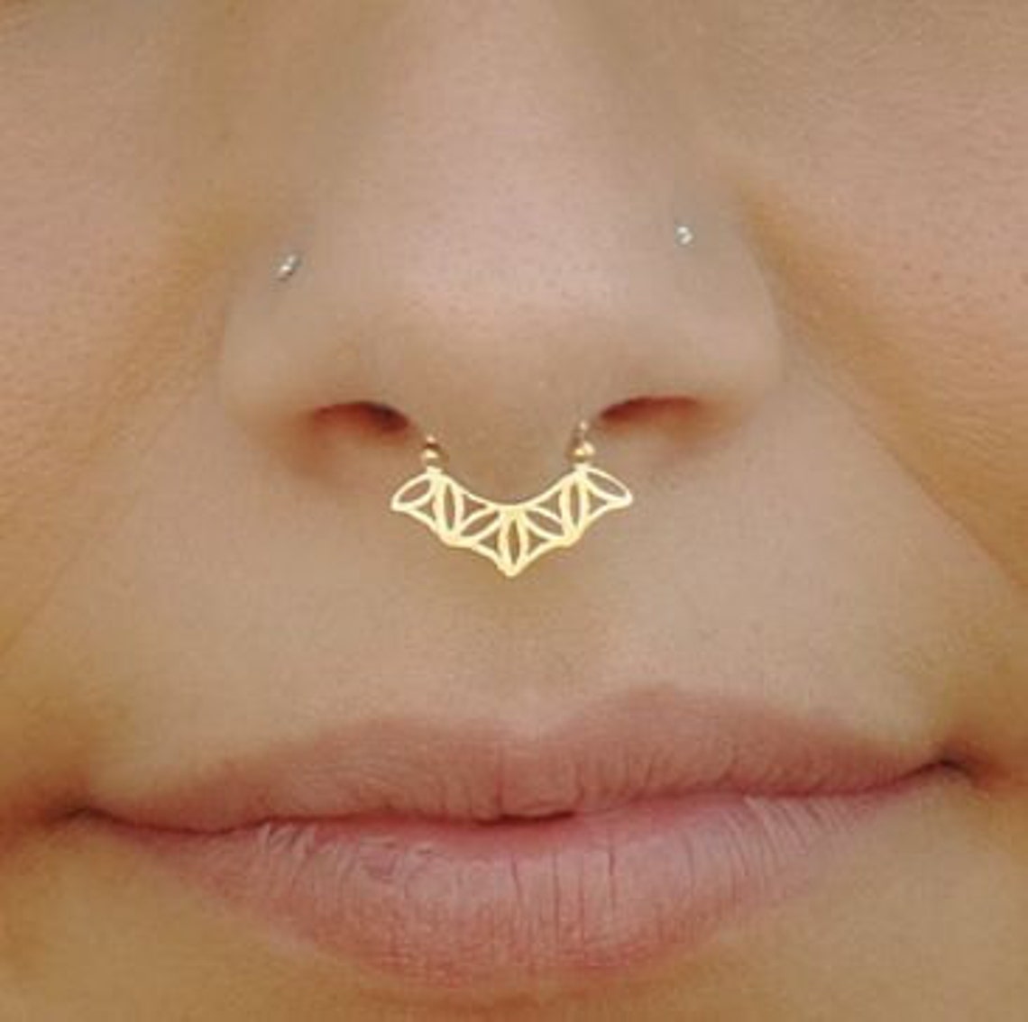 Septum Clip On No Piercing Septum Faux Piercing Fake Septum - Etsy