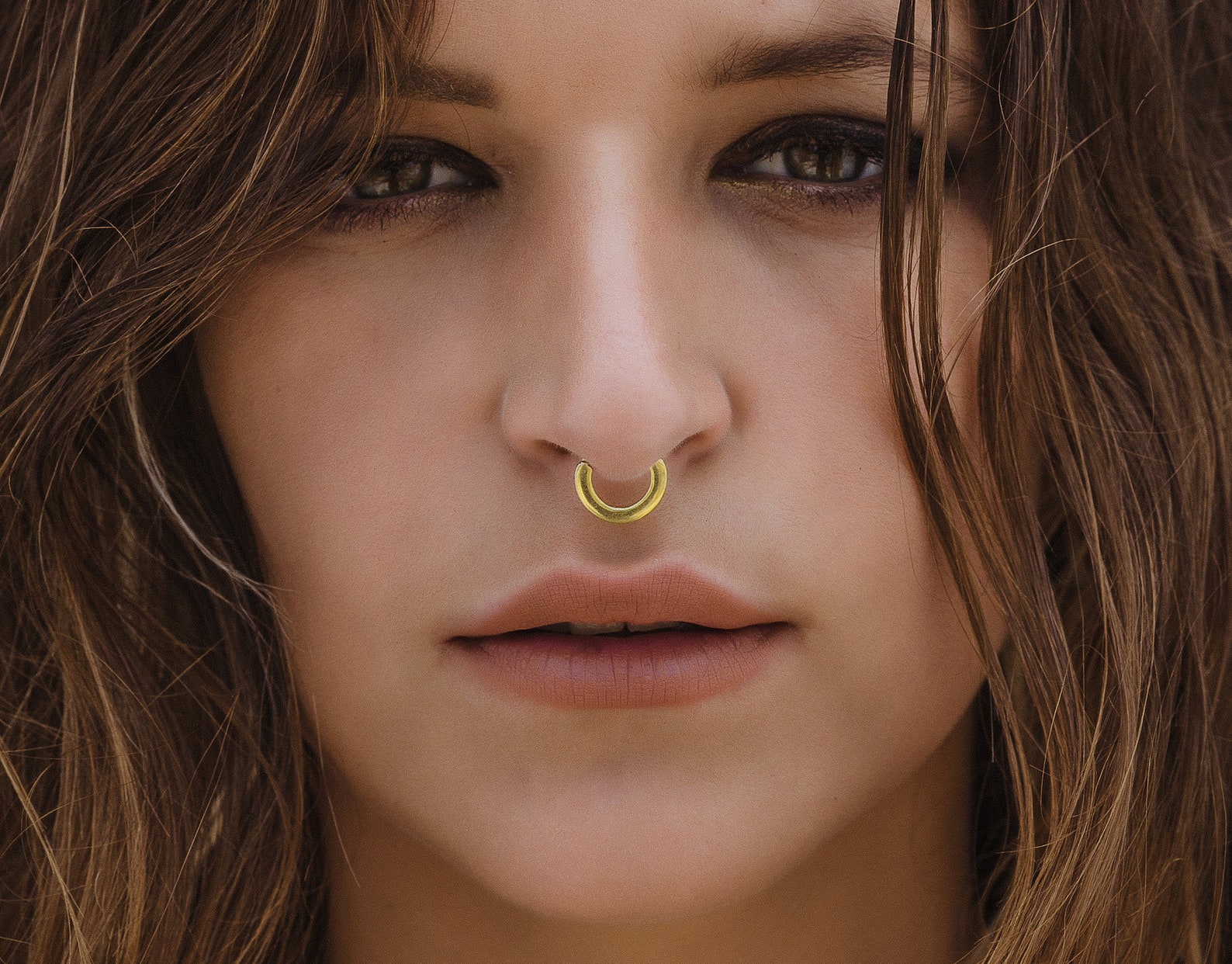 Gold Septum Ring Gold Septum Jewelry Gold Daith Earring | Etsy