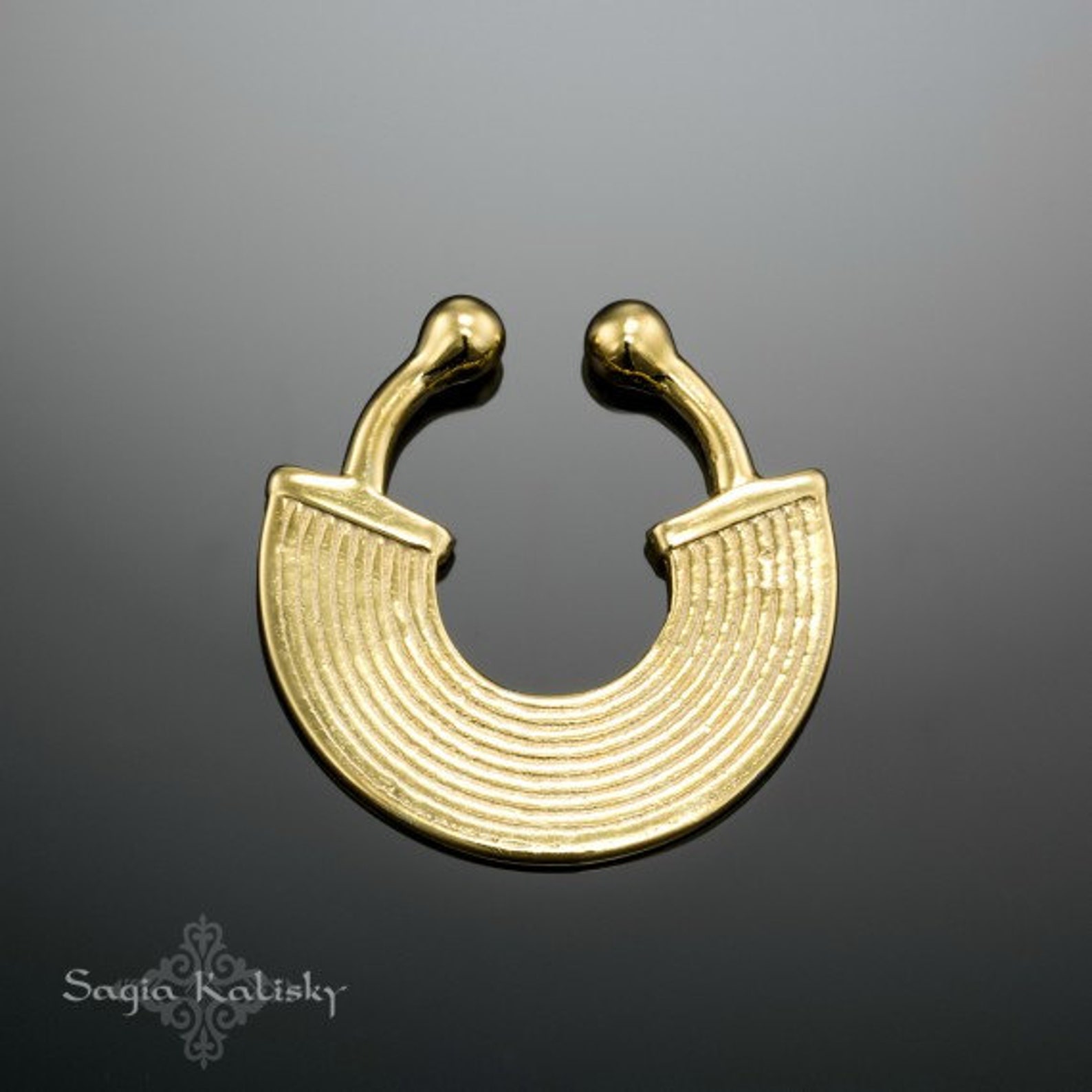 No Piercing Septum Septum Clip On Faux Piercing Fake Septum - Etsy