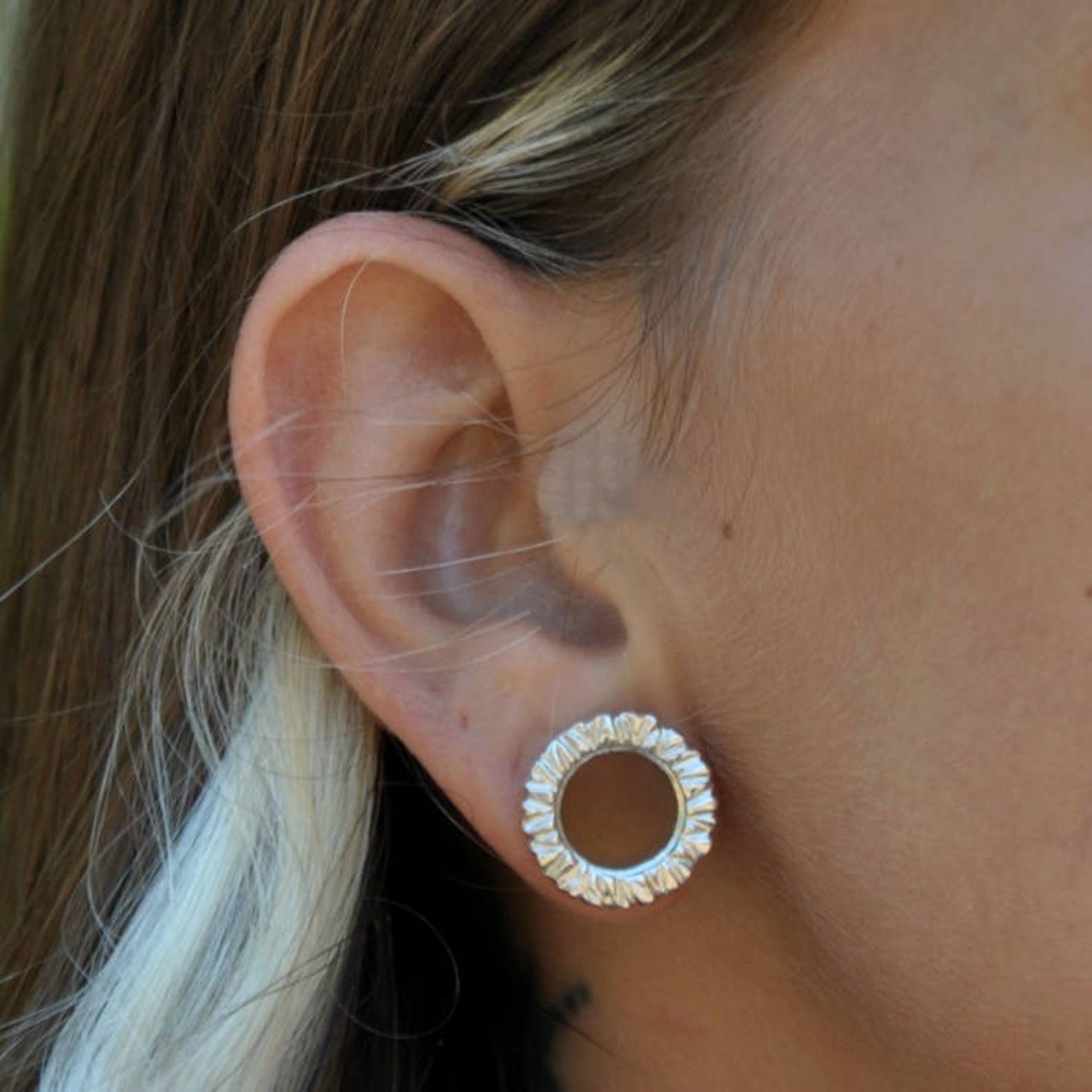 Sterling Silver Ear Tunnels Tunnel Plugs Silver Ear Plugs | Etsy