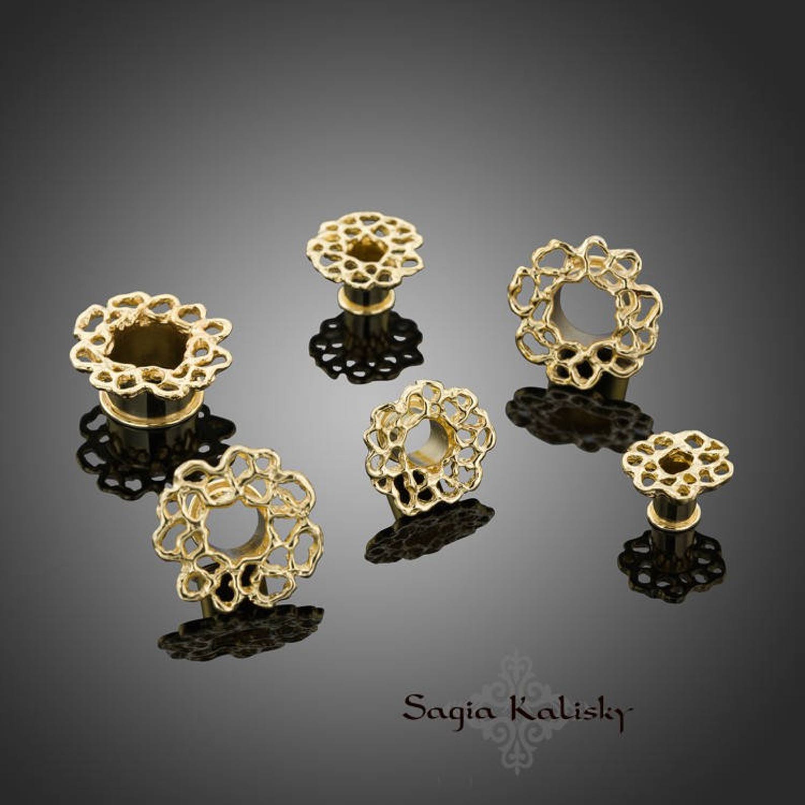 Tunnel Ear Tunnel Brass Gauge Earring Gauge Jewelry Brass | Etsy